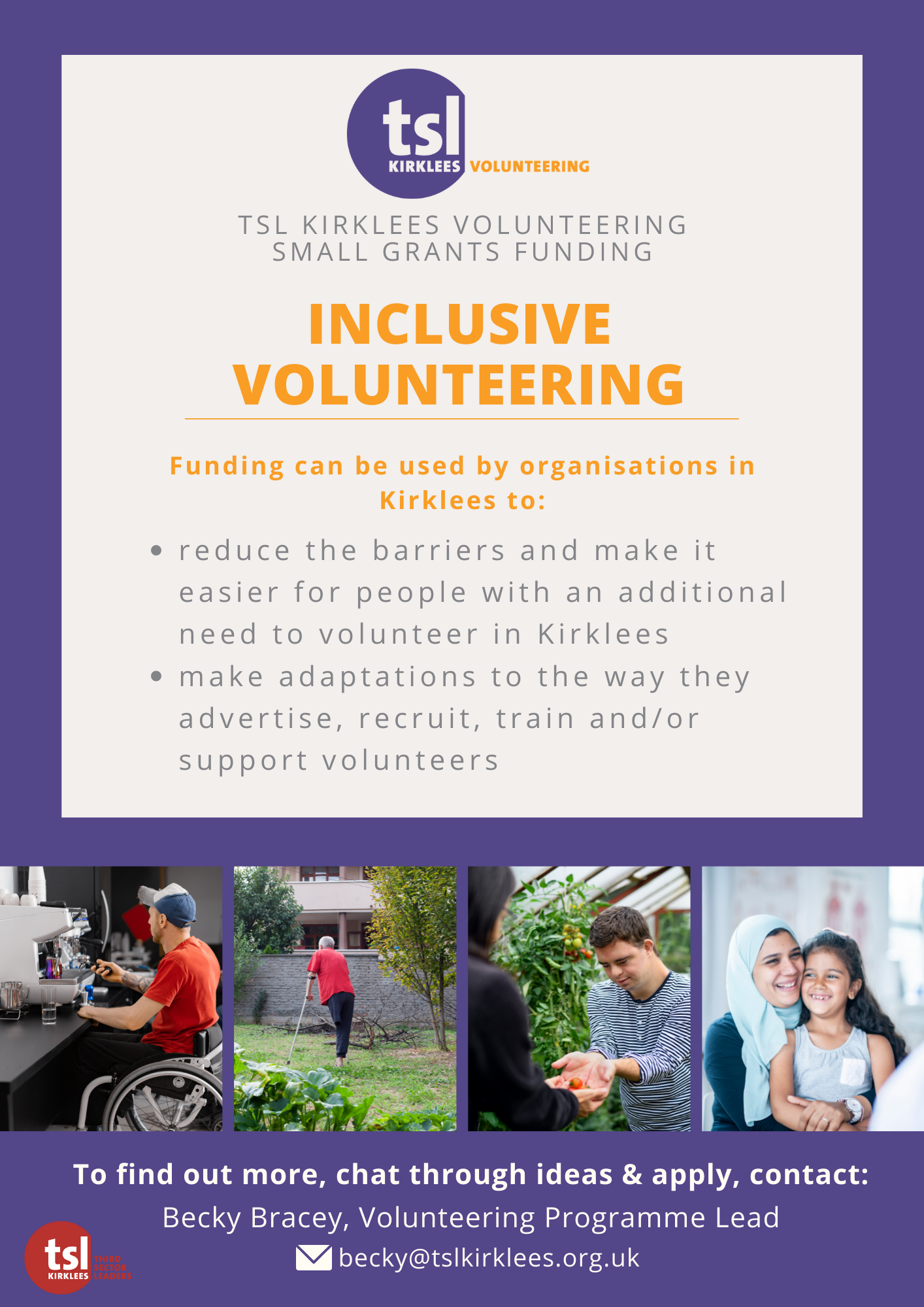 Inclusive Volunteering Fund - Third Sector Leaders Kirklees